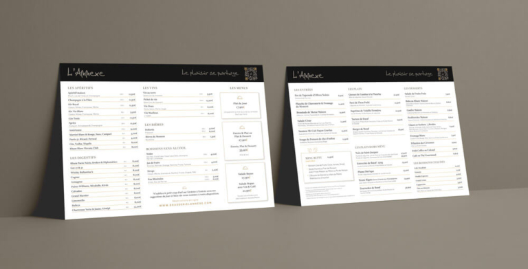 Carte des Menus - Brasserie L'Annexe | Nîmes